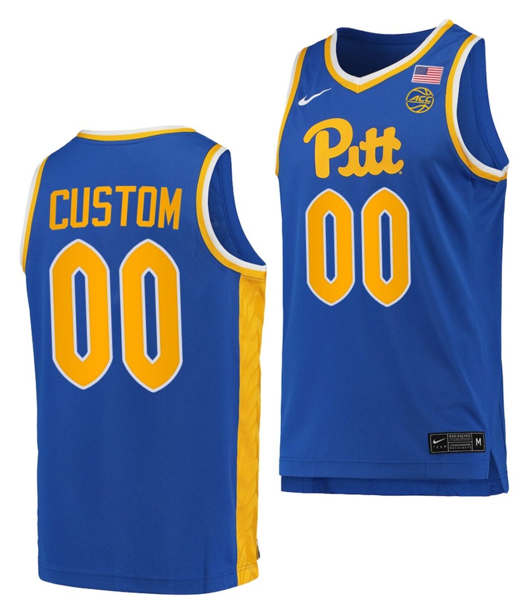 Custom Pitt Panthers Jersey Name and Number College Basketball Replica ...