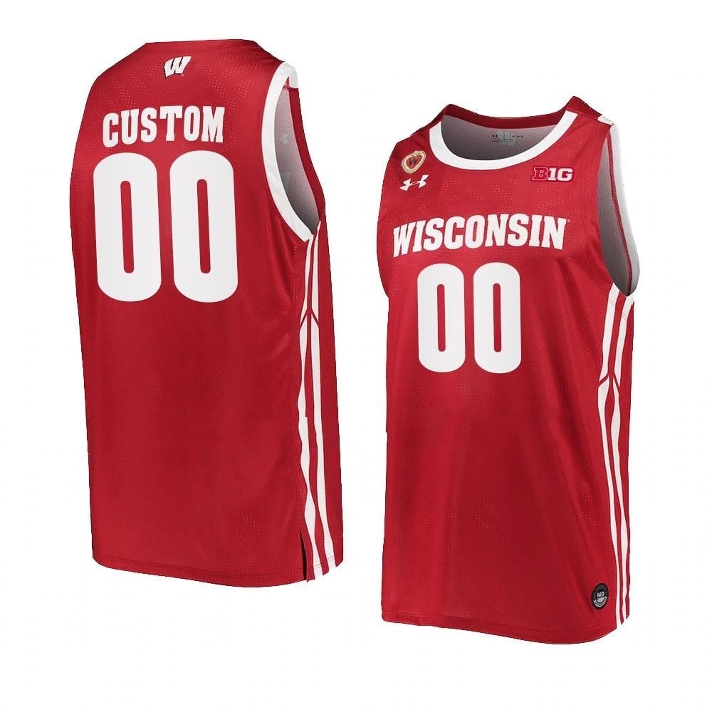 [Trending] Buy New Custom Wisconsin Badgers Jersey Red