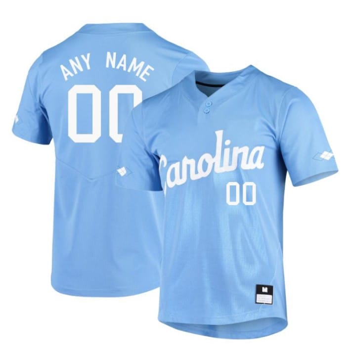 Custom North Carolina Baseball Jersey Name and Number Tar Heels NCAA ...