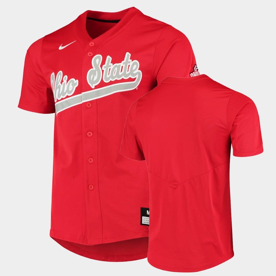 Custom Ohio State Baseball Jersey Name And Number Buckeyes College Red ...