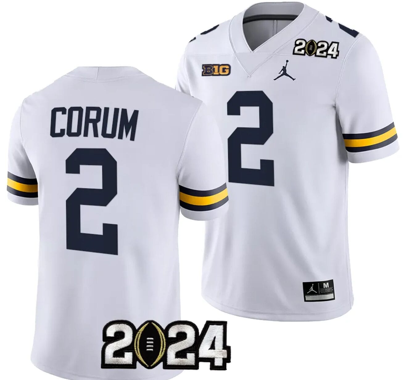 Blake Corum Jersey #2 Michigan Wolverines 2024 Football National ...
