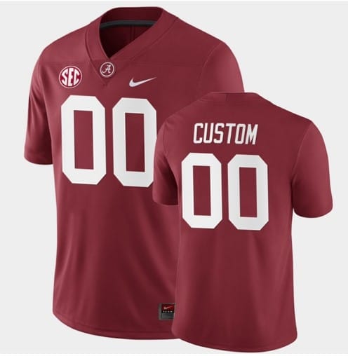 [Available] Shop New Custom Alabama Crimson Tide Jersey Red