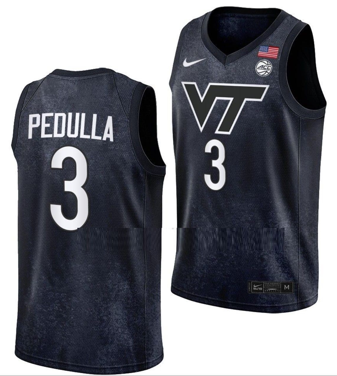 Sean Pedulla Jersey #3 Virginia Tech Hokies College Basketball Swingman ...