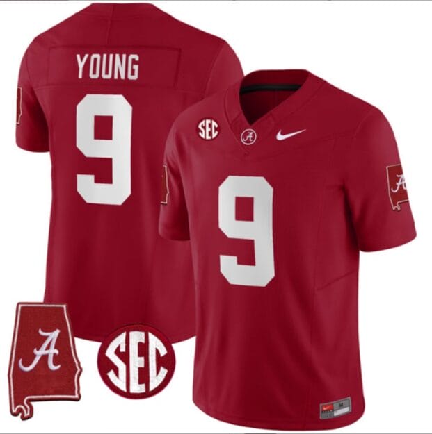 Bryce Young Jersey #9 Alabama Crimson Tide Vapor Stitched Football ...