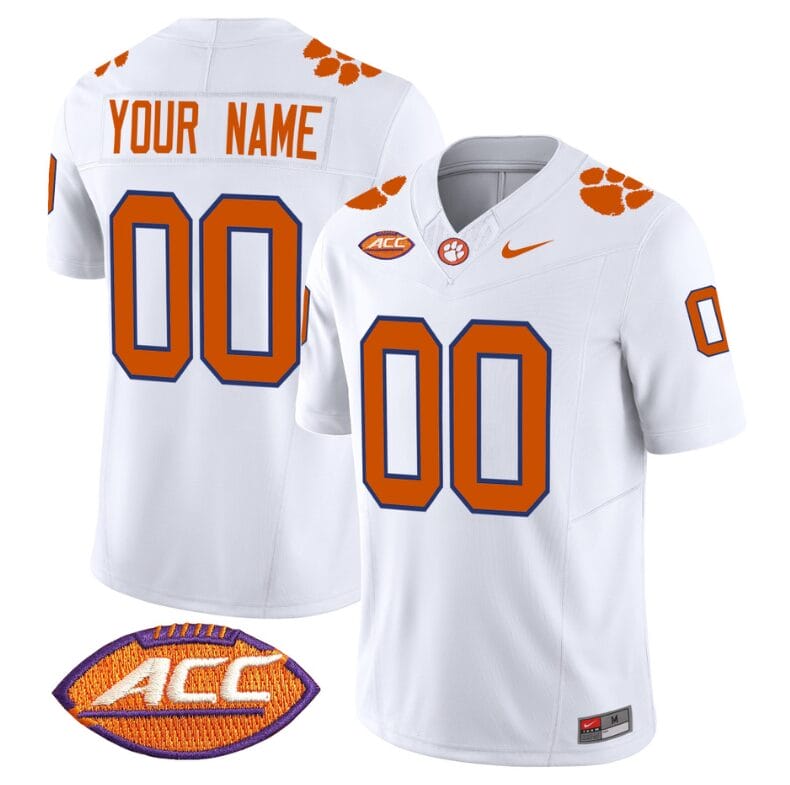 [HOT] Shop New Custom Clemson Tigers Jersey Stitched White