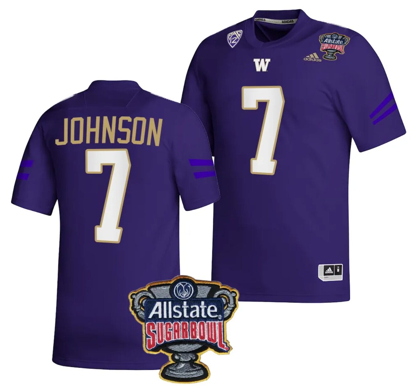[Hot] Buy New Dillon Johnson Jersey Sugar Bowl Patch Purple